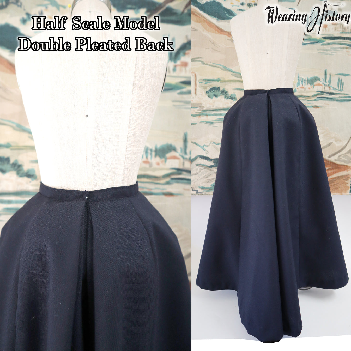 E-PATTERN- 1900 Five Gored Skirt Pattern with Double Pleated Back ...