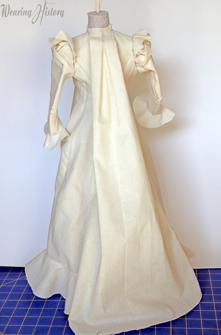 PRINTED PATTERN- 1890s Victorian Dressing Gown- Tea Gown- Wrapper- Bus ...